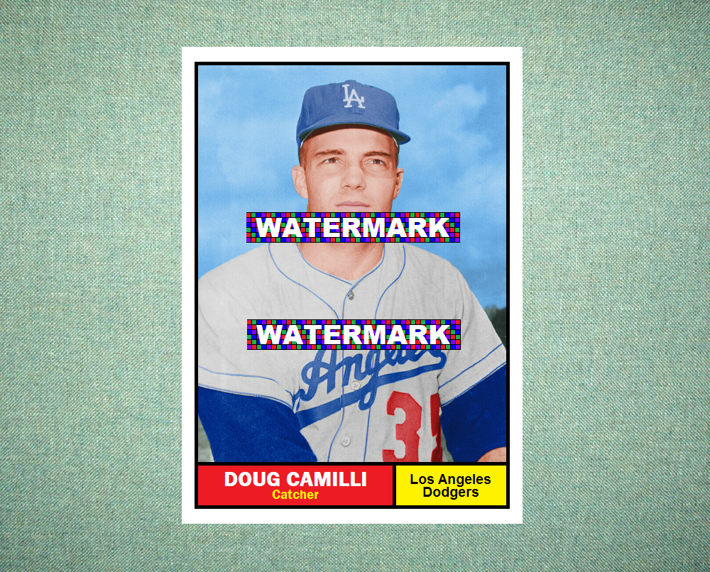 Doug Camilli Los Angeles Dodgers 1961 Style Custom Baseball Art Card | eBay