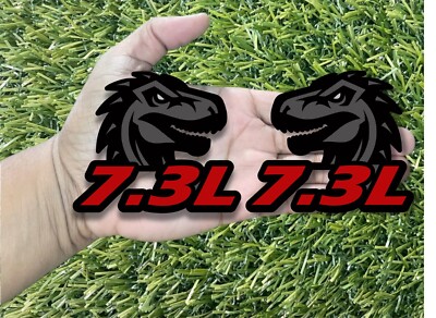 White Eye Godzilla Badges Emblem RAGING Red 7.3 Matte/Black 2 BADGES ...