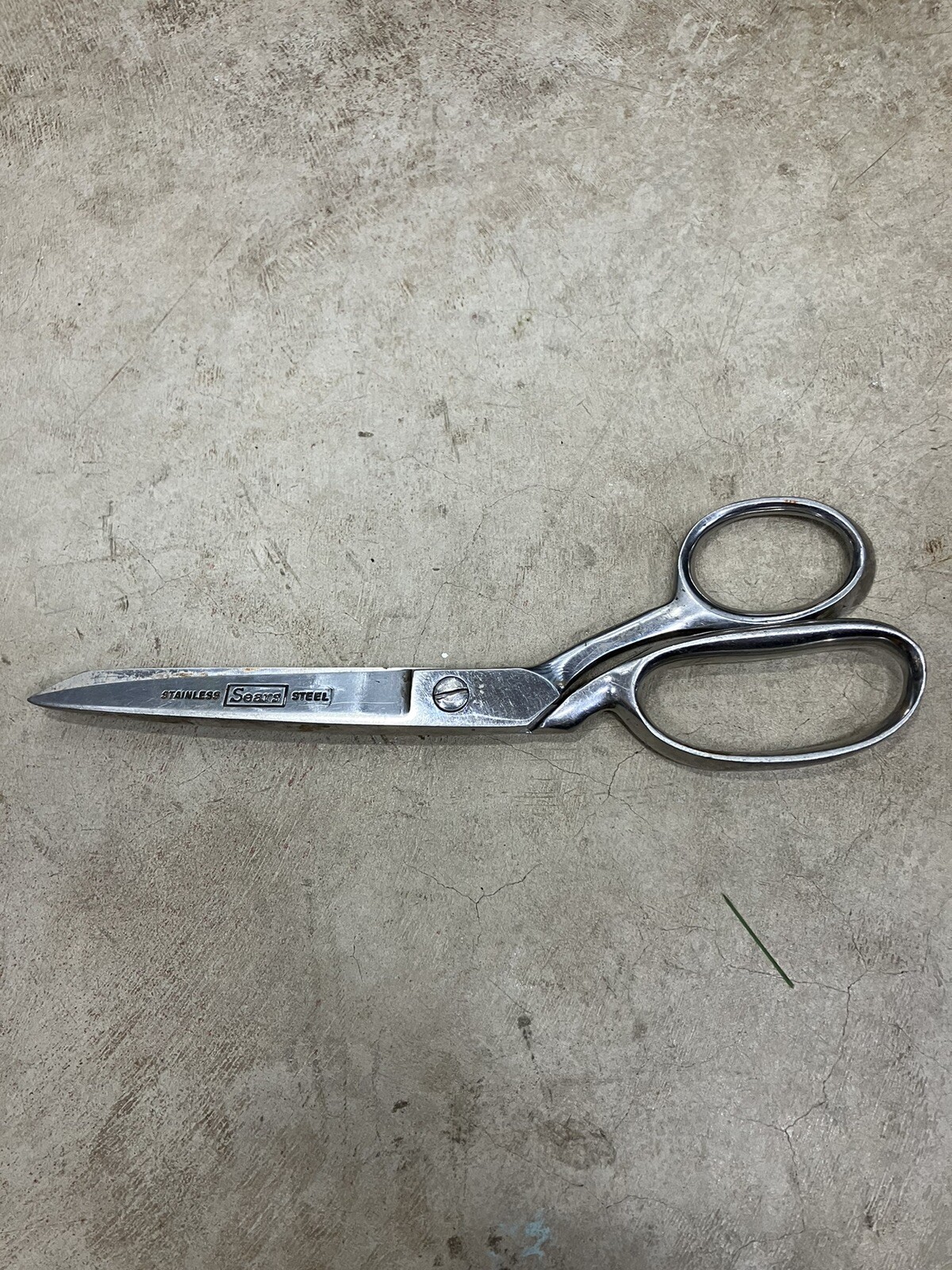 Vtg SEARS Scissors #2010 Stainless Steel Sewing Crafts Cutting Tools ...