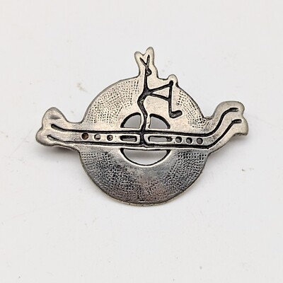 Vtg Norwegian Pewter Brooch Pin EH Elvind Hillestad Viking Ship ...