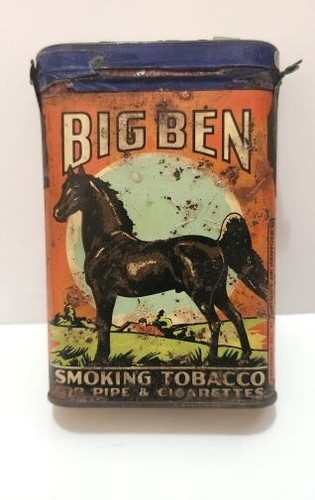 Big Ben Smoking Tobacco for Pipe or Cigarettes, Empty Pocket Tin RARE ...