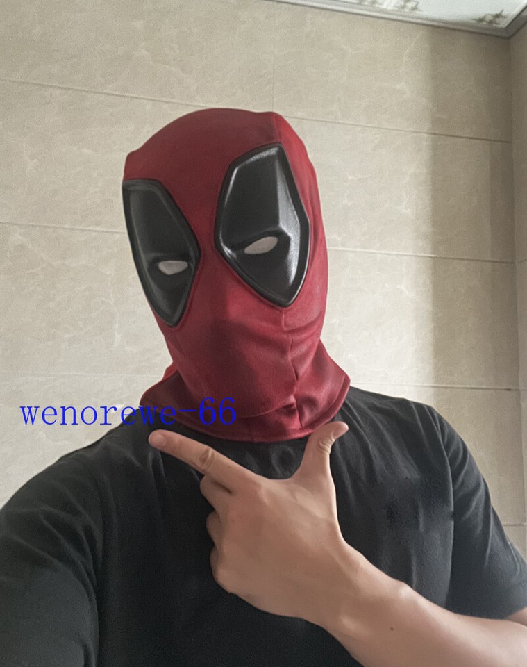 IN US!!! Deadpool 3 Red Men's Mask Wade Wilson Cosplay Prop Mask w ...
