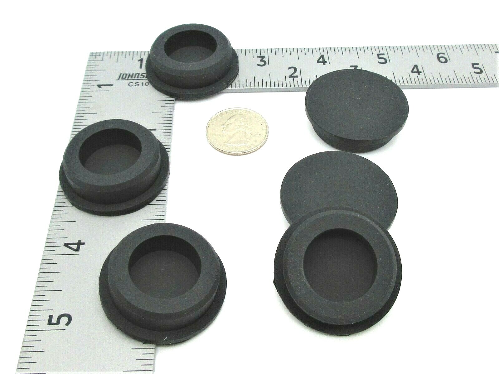 1 1/8" Rubber Hole Plug Push In Compression Stem Bumpers Thick Panel ...