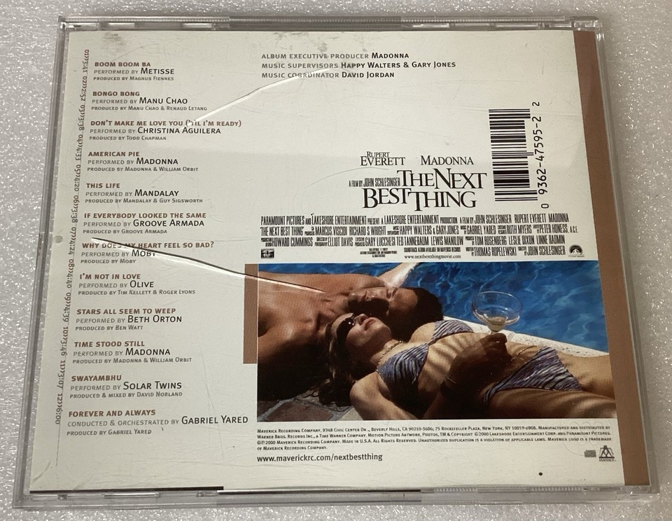 The Next Best Thing Soundtrack CD 2000 Madonna Christina Aguilera OOP ...