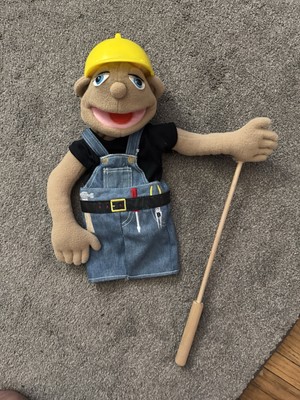 Vintage Rare Melissa & Doug Construction Worker Puppet With Stick ...