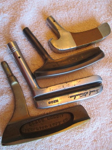 4 PUTTER HEADS ONLY TOSKI 100 GP, SPALDING TPM3, FRANK STRANAHAN N208 ...