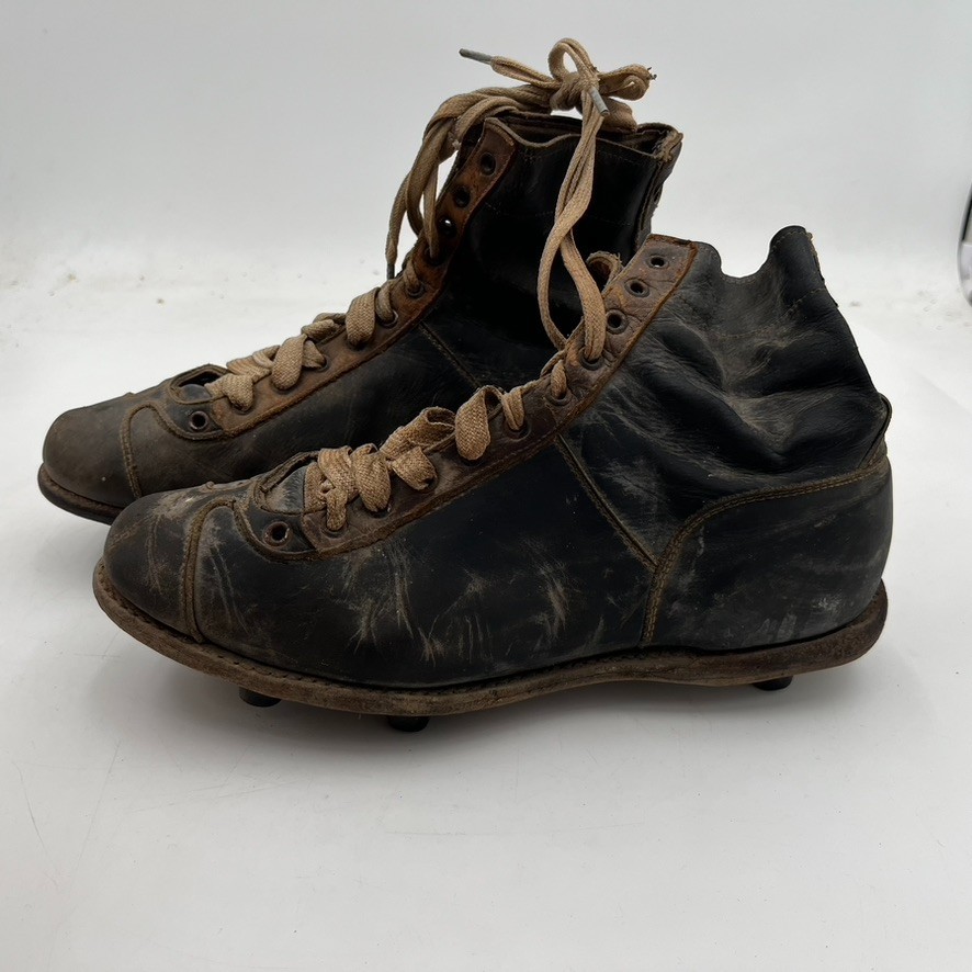 Antique Leather Men’s Football Cleats Boots Vintage For Decoration Two ...