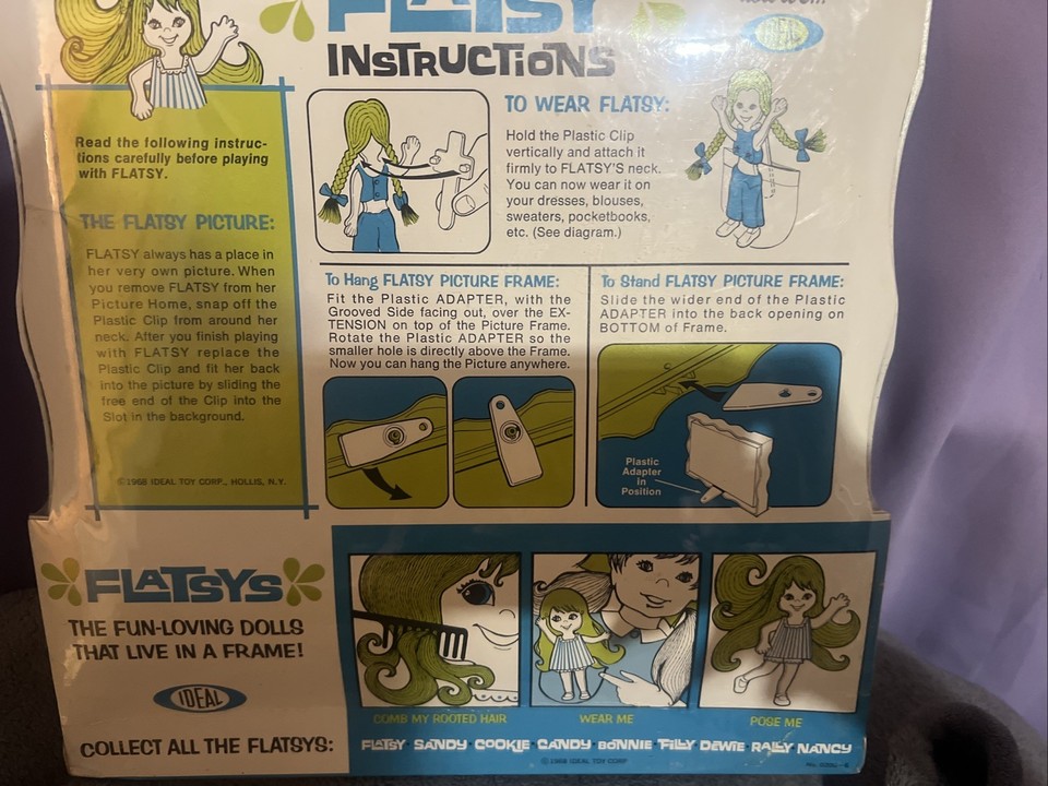 1968 Vintage IDEAL Flatsy Poseable Doll Filly Flatsy W Frame | eBay