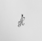 925 Sterling Silver Script Initials with CZ (Choose Initial) | eBay