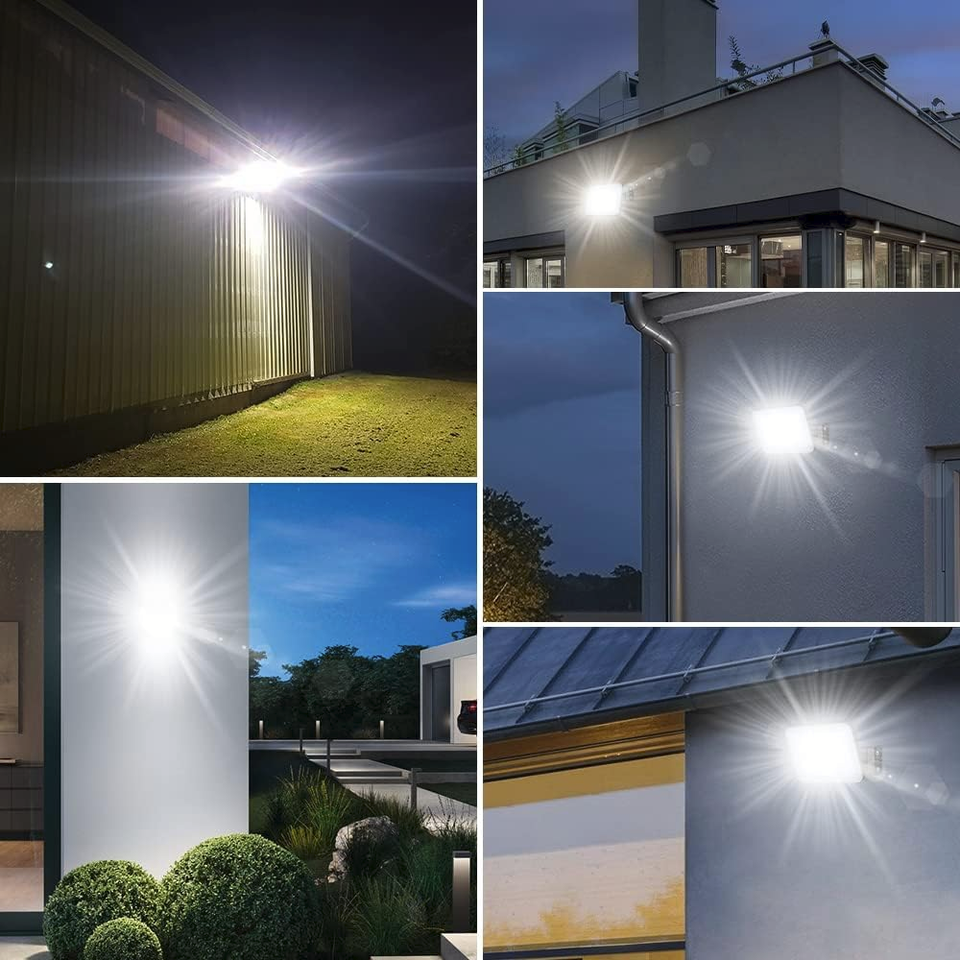 2-Pack 30W LED Flood Lights 110V Outdoor IP65 Waterproof 3 Adjustable ...