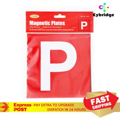 2 Pcs Red P PLATE Driver Magnetic Plate Car Licence VIC WA | eBay Australia