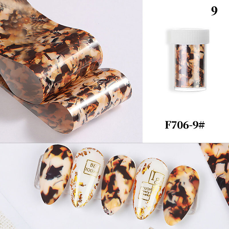 Nail Decal Nail Transfer Sticker Tortoiseshell Marble Amber Nail Starry ...