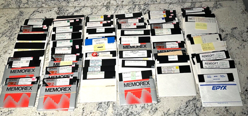 LOT OF 135 5.25" Floppy Discs Disks Various Programs/Files For ...
