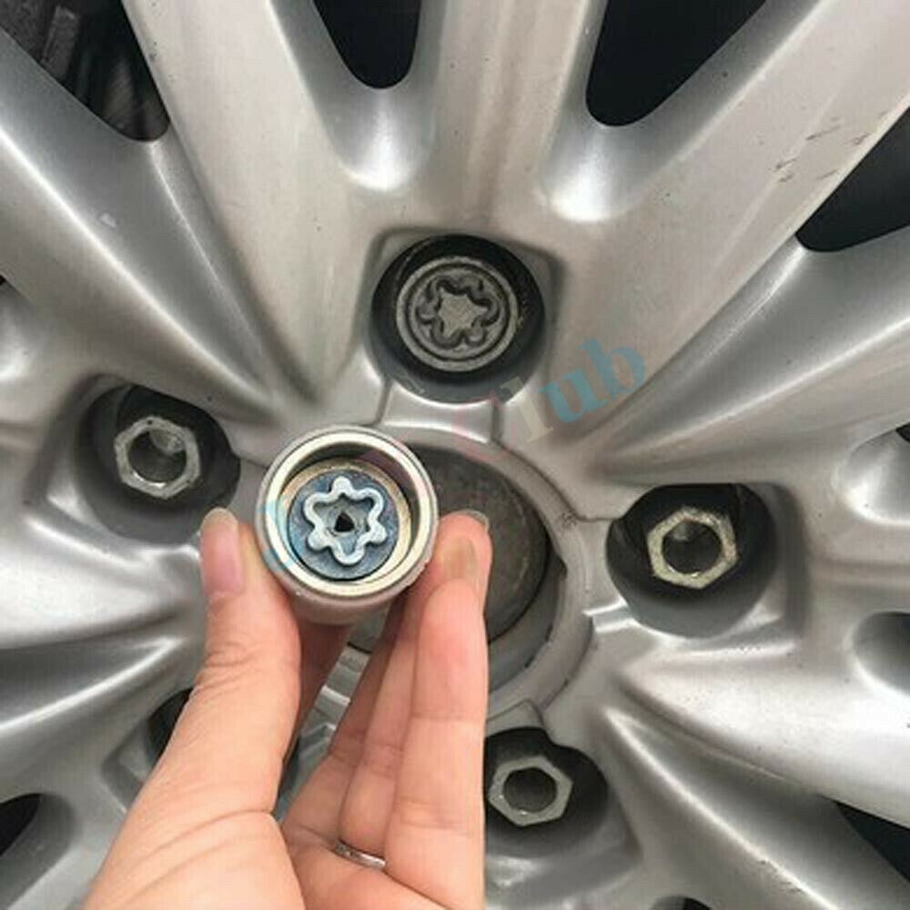 20x Wheel Anti-Theft Screw Nut Removal Key Socket Set h For AUDI A5/A3 ...