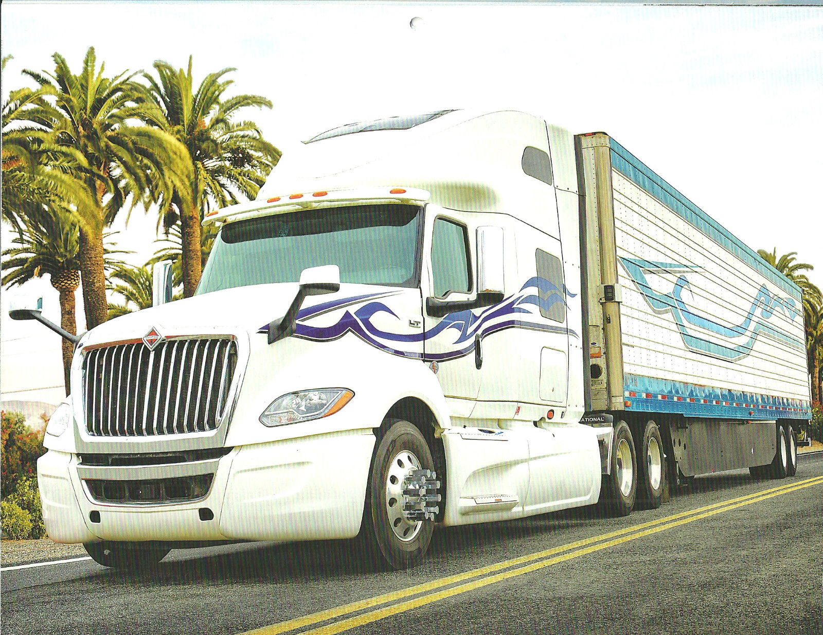 custom Semi trailer American custom Big Rig 18 wheeler Trucks 2024 wall ...