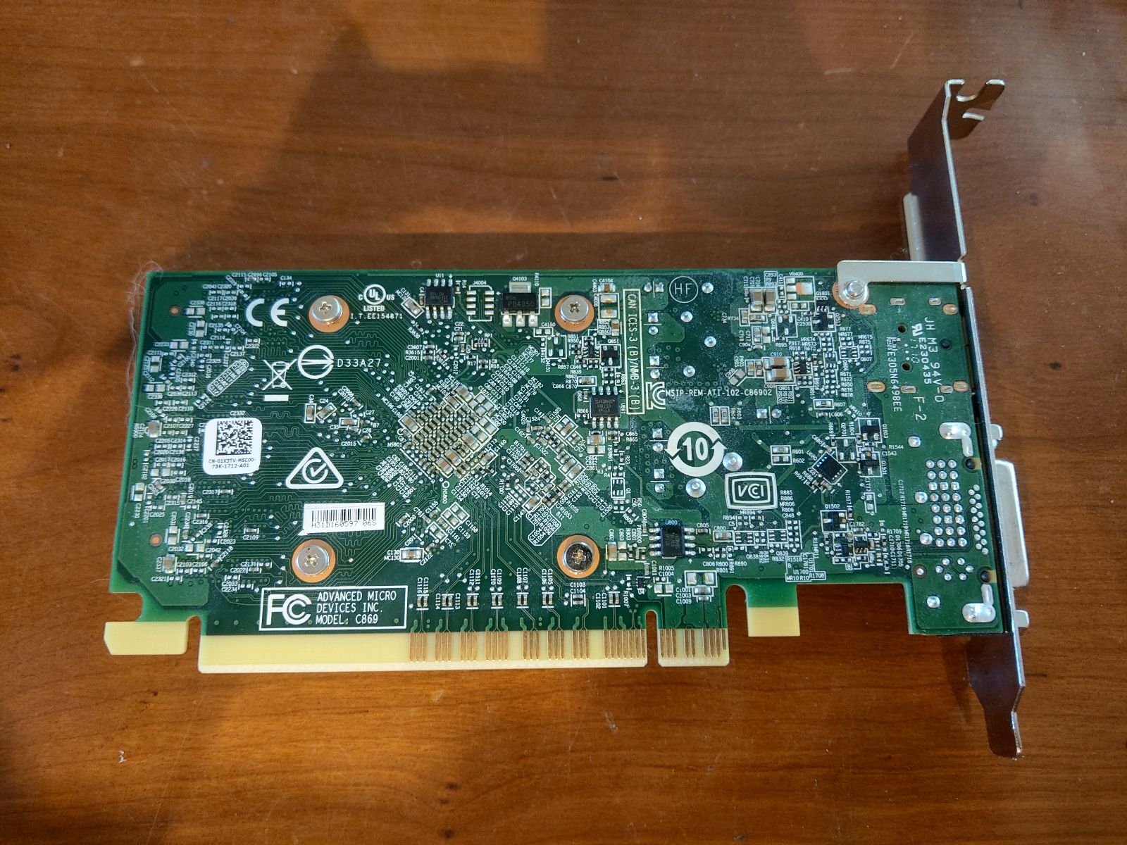 Dell AMD Radeon R5 430 2GB PCIE Graphics Card C869 - Low Profile DVI ...