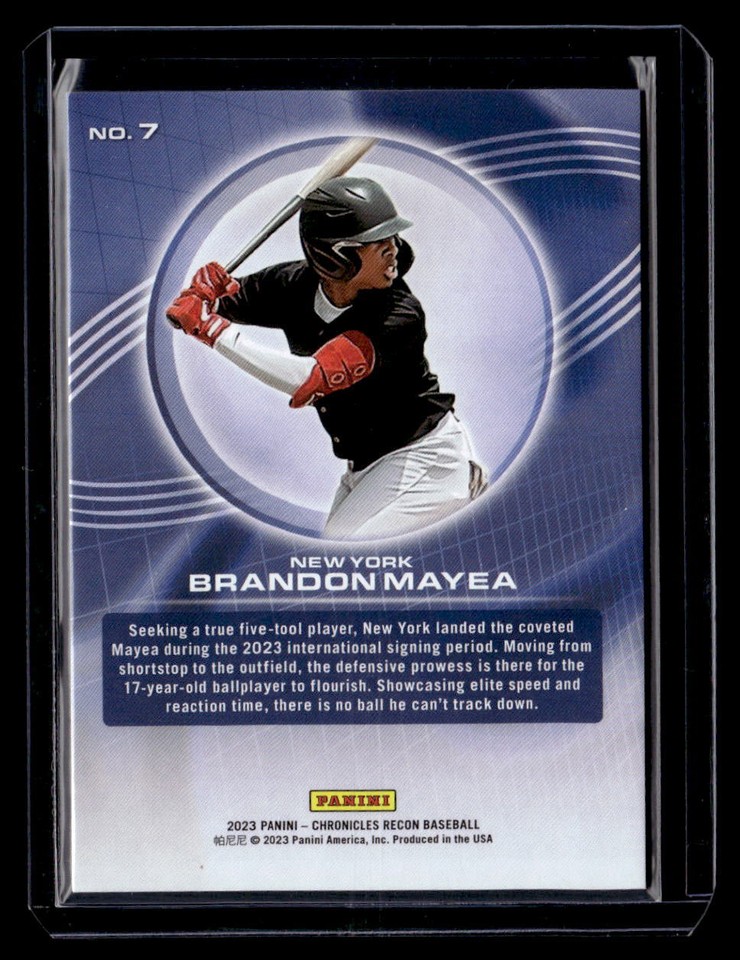 2023 Panini Chronicles Recon #7 Brandon Mayea - Yankees | eBay
