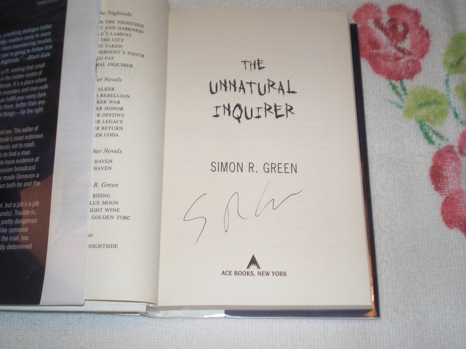 The Unnatural Inquirer by Simon R. Green *Signed* 9780441015580| eBay