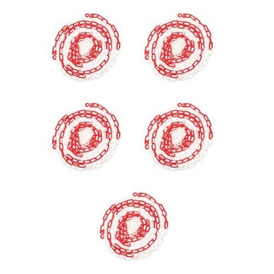 5pcs 5M Plastic Caution Security Chain Safety Barrier Chain Crowd ...