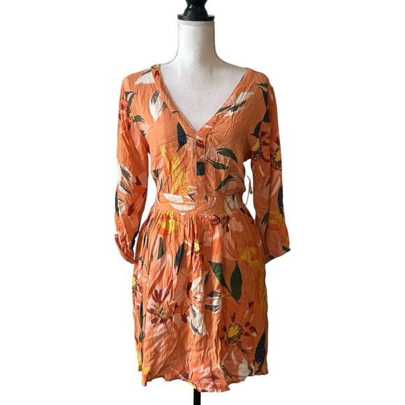 O’NEIL James Dress Long Sleeve Floral Fit & Flare Mini SZ Small in ...
