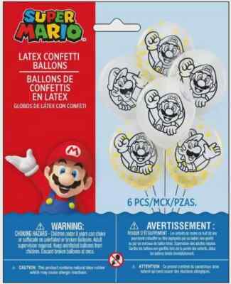 Super Mario Brothers Nintendo Birthday Party Decoration Latex Confetti ...