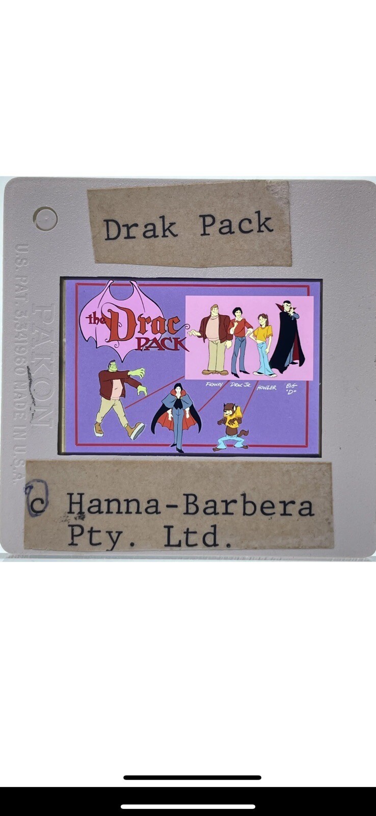 The Drak Pack 35mm Slide Hanna Barbera Cartoon Publicity The Drak Pack ...