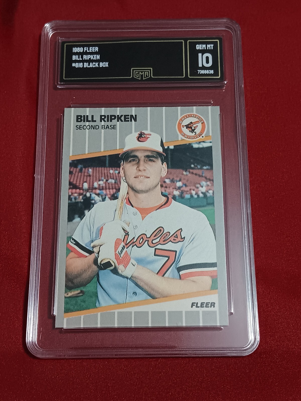 1989 Fleer - Black Scribble on Bat Knob, Saw Cut #616 Billy Ripken GMA ...