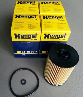 4 VW AUDI 2015 TDI HENGST E340H-D247 OIL FILTER A3 GOLF JETTA PASSAT ...