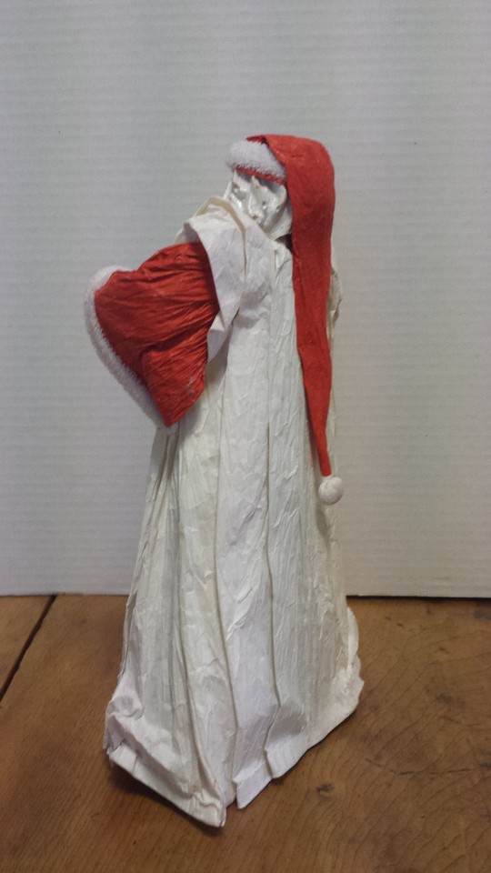 Santa Claus Father Christmas Christmas Tree topper, paper & resin 11 1/ ...