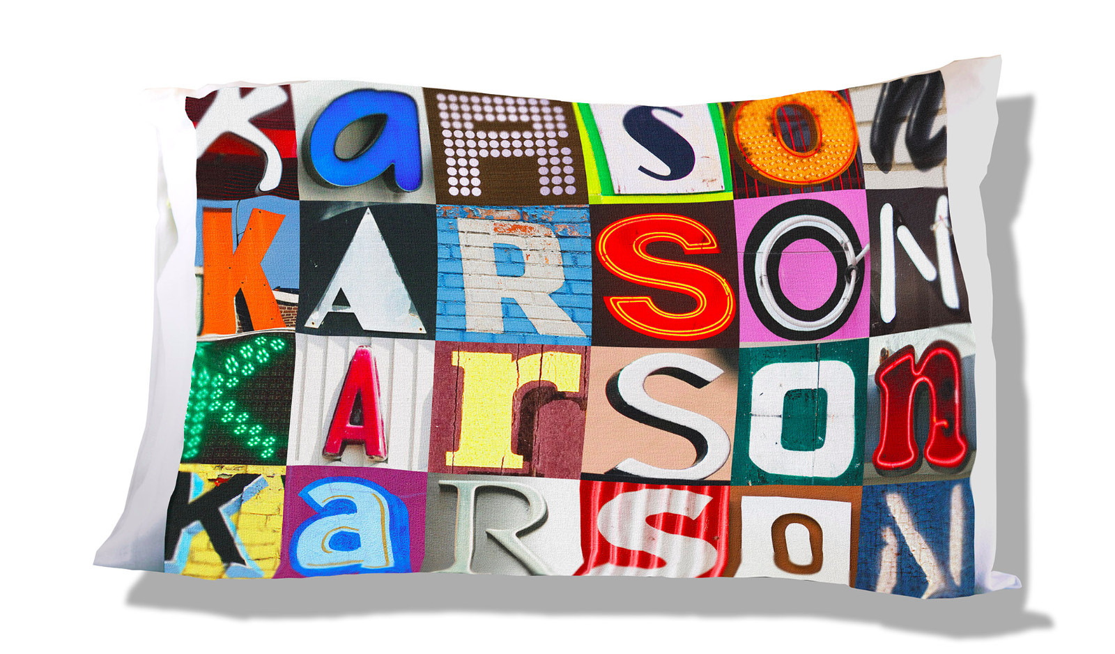 Personalized Pillowcase featuring KARSON in photo of actual sign ...