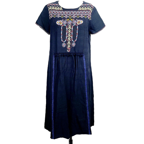 Corey Lynn Calter Mahiri Dress S Black Multicolor Beaded Embroidered ...