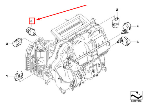 NEW BMW 5 E60 LEFT FOOTWELL FLAP ACTUATOR 6942993 64116942993 ORIGINAL ...