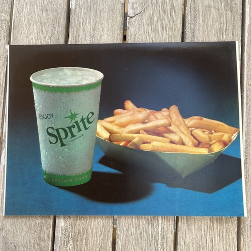 Vtg Enjoy Sprite French Fries Litho Coke Sign Movie Marquee Menu Board ...
