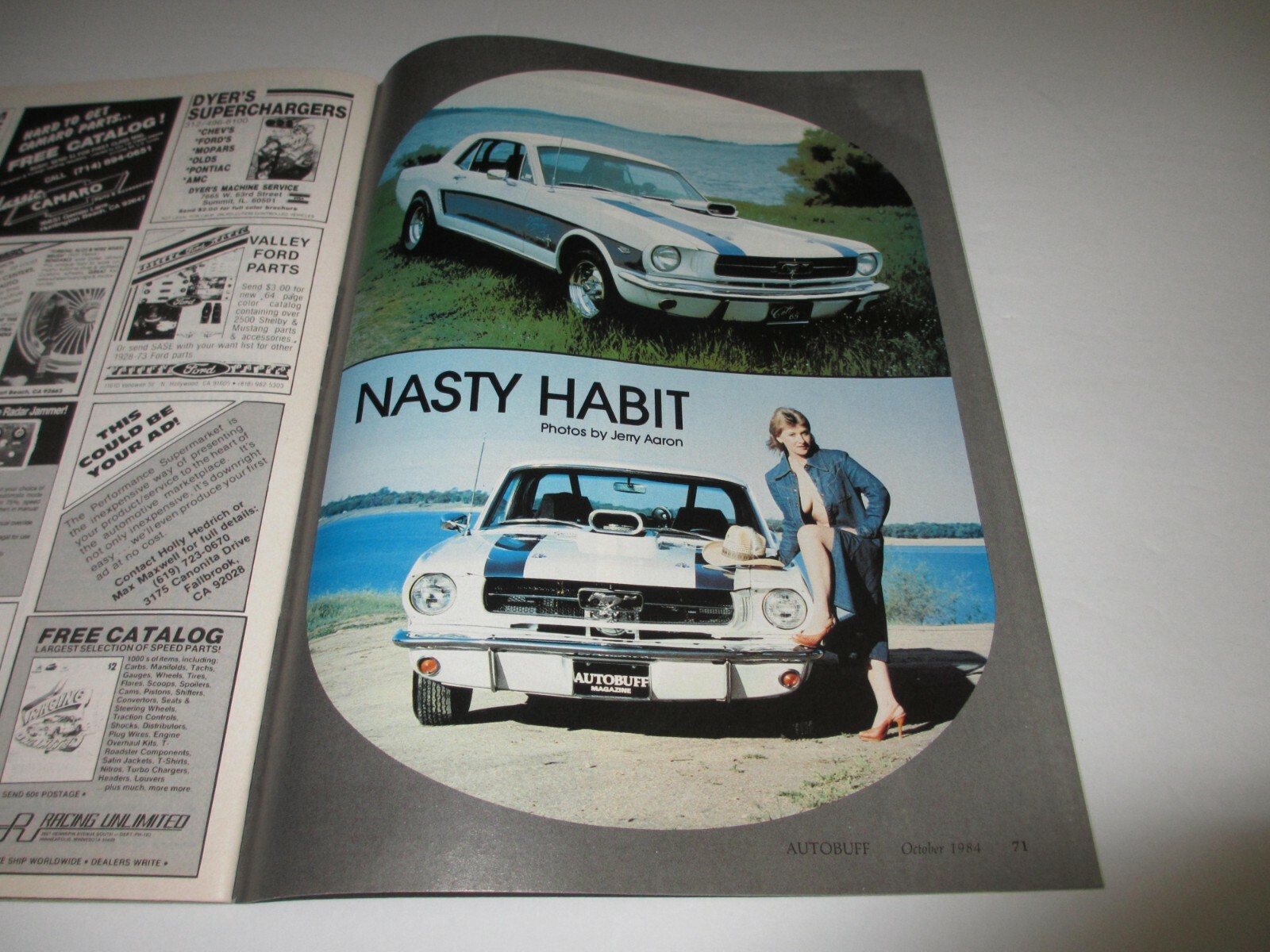 AUTOBUFF car magazine October 1984 Paula Ann Wood on cover Robin Kallia ...