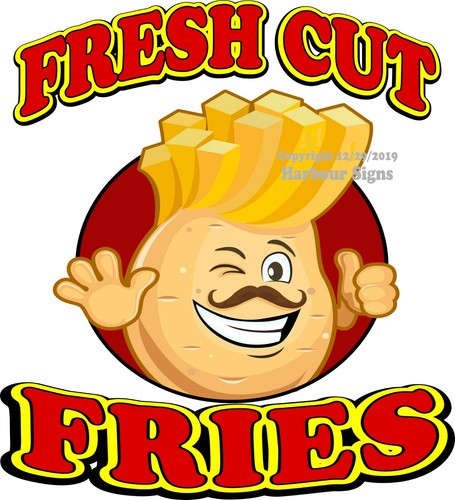 Fresh Cut Fries DECAL (Choose Your Size) French Food Truck Concession ...