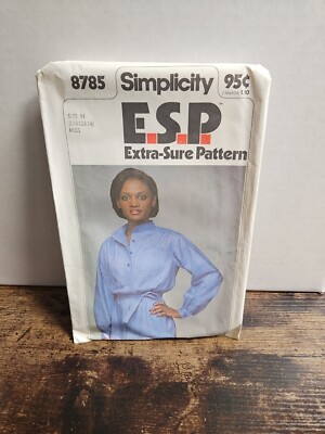 Simplicity Vintage Sewing Pattern #8785 Miss Pullover Blouse Belt Sizes ...