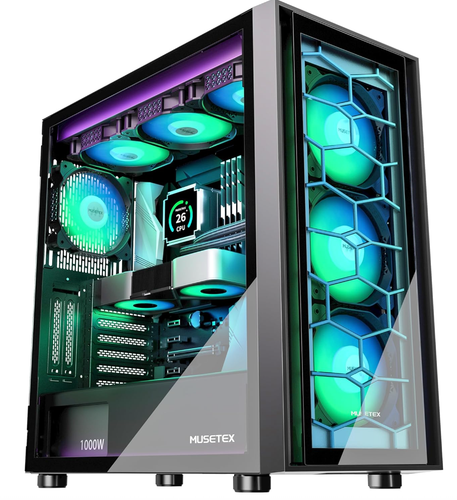 Musetex G08 Black ATX Mid Tower Desktop Computer Gaming Case | eBay