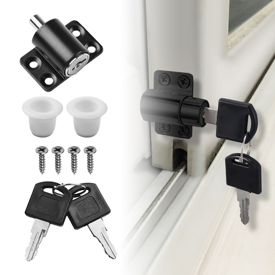 Patio Sliding Door Lock Frame Catch Protection Aluminum Alloy Door ...