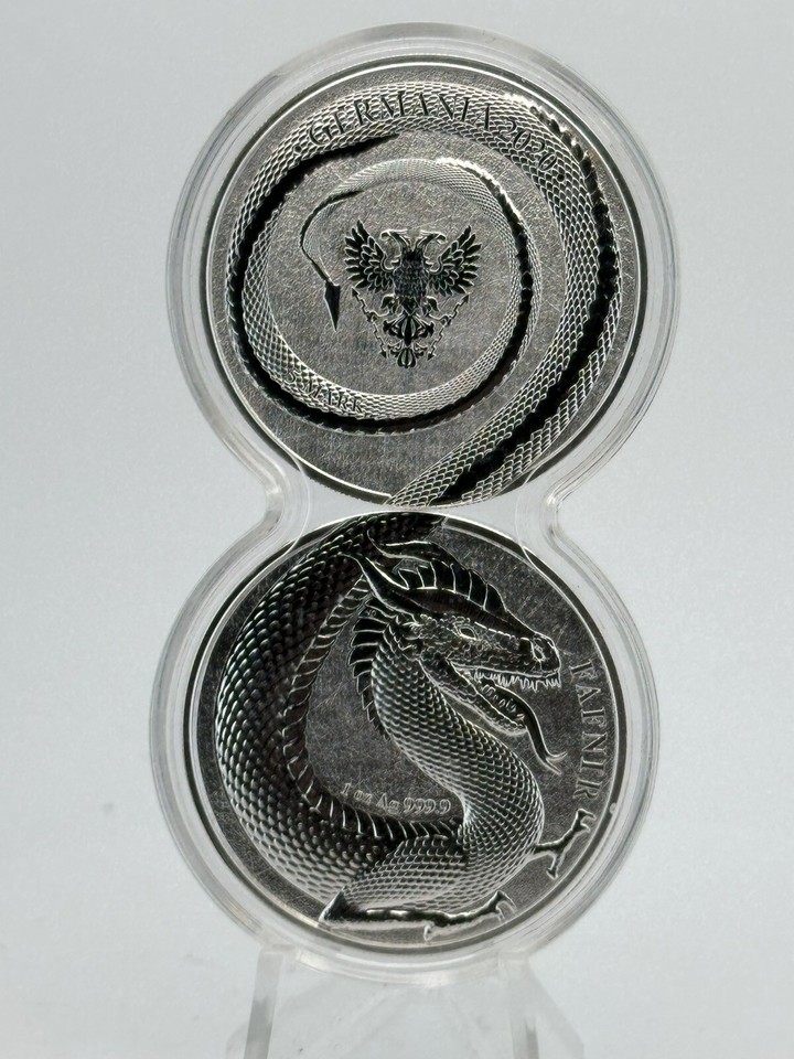 2020 Germania Fafnir 2x 1oz 999 Silver BU Coin Mint Duo Infinity ...
