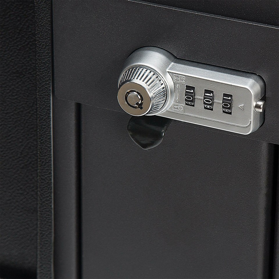 For TOYOTA Tundra 14-2020 2021 Center Console Safe GUN Storage Lock Box ...