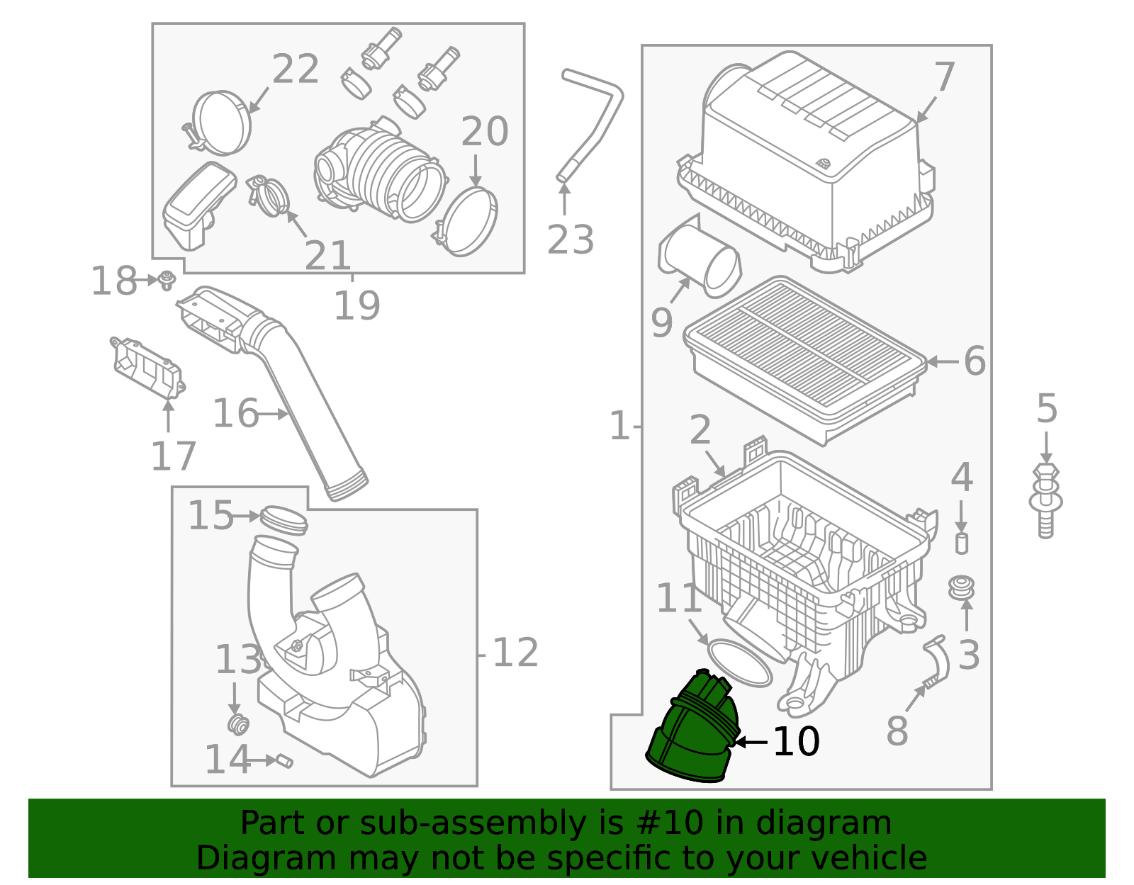 KIA OEM 19-20 Forte EngineTransaxle Air Intake-Adapter 28116F2100 for ...