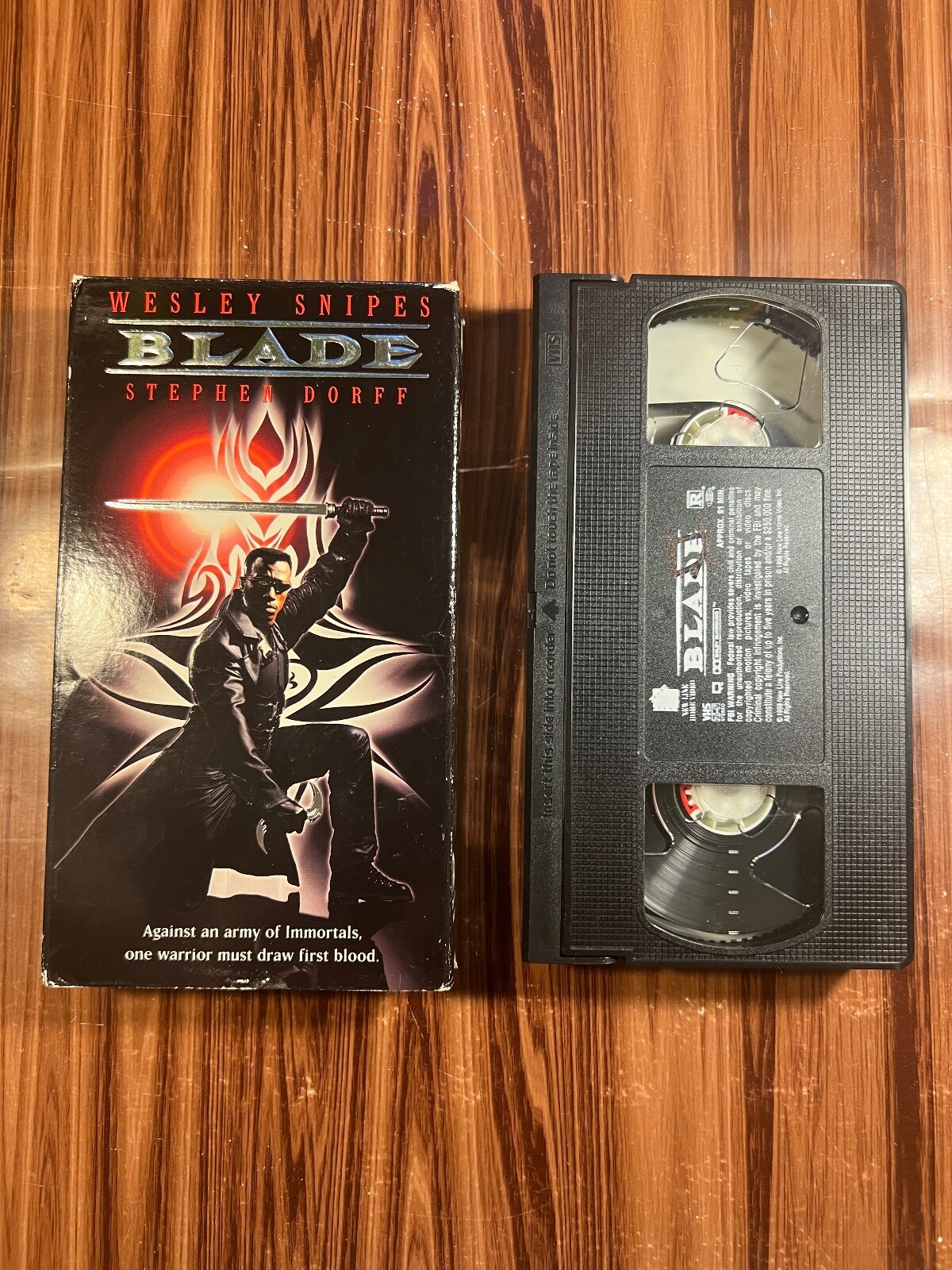 Blade VHS 1998 Movie Wesley Snipes Horror Sci-Fi Action Vampire 90's ...