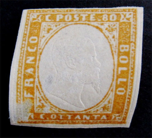 #541 Philatrade $225 Italian states Sardinia postage stamp SC #14c Mint ...