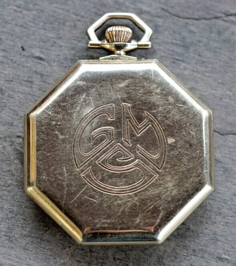 Vintage GRUEN VeriThin Mechanical Pocket Watch, Octagon Shape, Gold ...