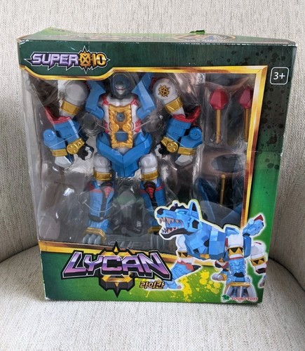 SUPER 10 LYCAN Blue Hunter Wolf Werewolf Transforming Robot Figure ...