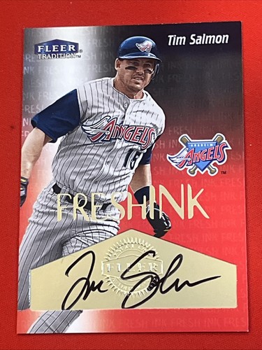 2000 Fleer Tradition Fresh Ink Tim Salmon On Card Auto Angels | eBay