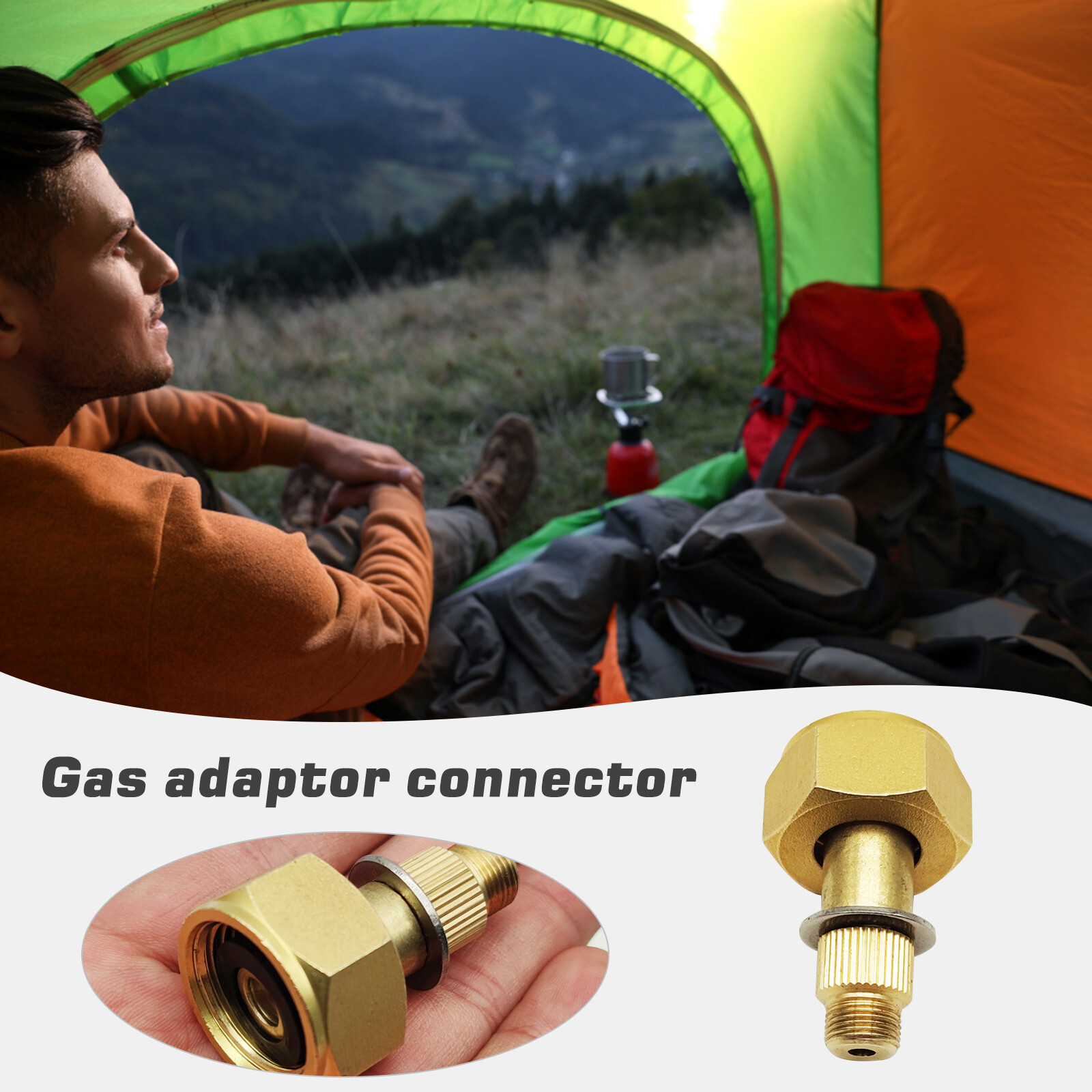 LPG Tank Adapter Aluminum Alloy LPG Cylinder Connectors Durable Outdoor ...