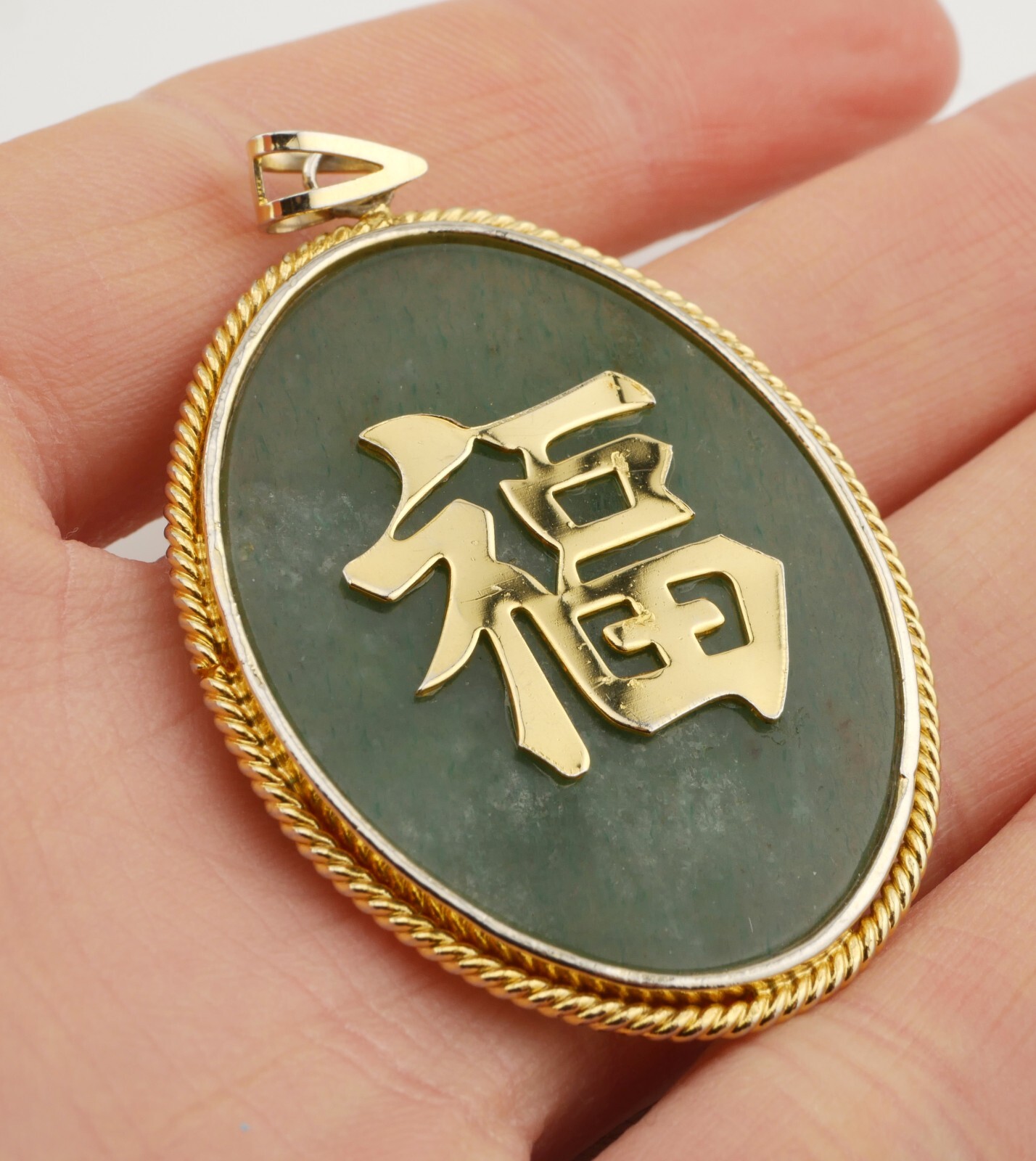 Vintage Chinese Bird Bamboo Jade Ruby Sapphire Opal P… - Gem