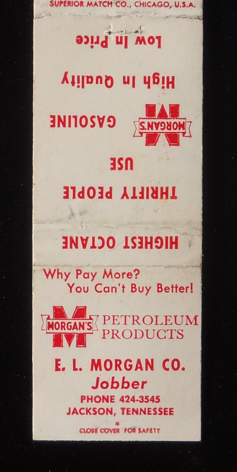 1960s Morgan's Petroleum Products Gasoline E. L. Morgan Co. Jobber ...