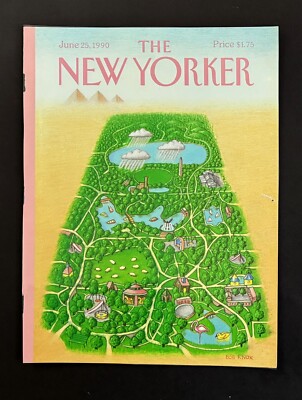 New Yorker Magazine LAMINATED COVER ONLY June 25 1990 Bob Knox NYC ...